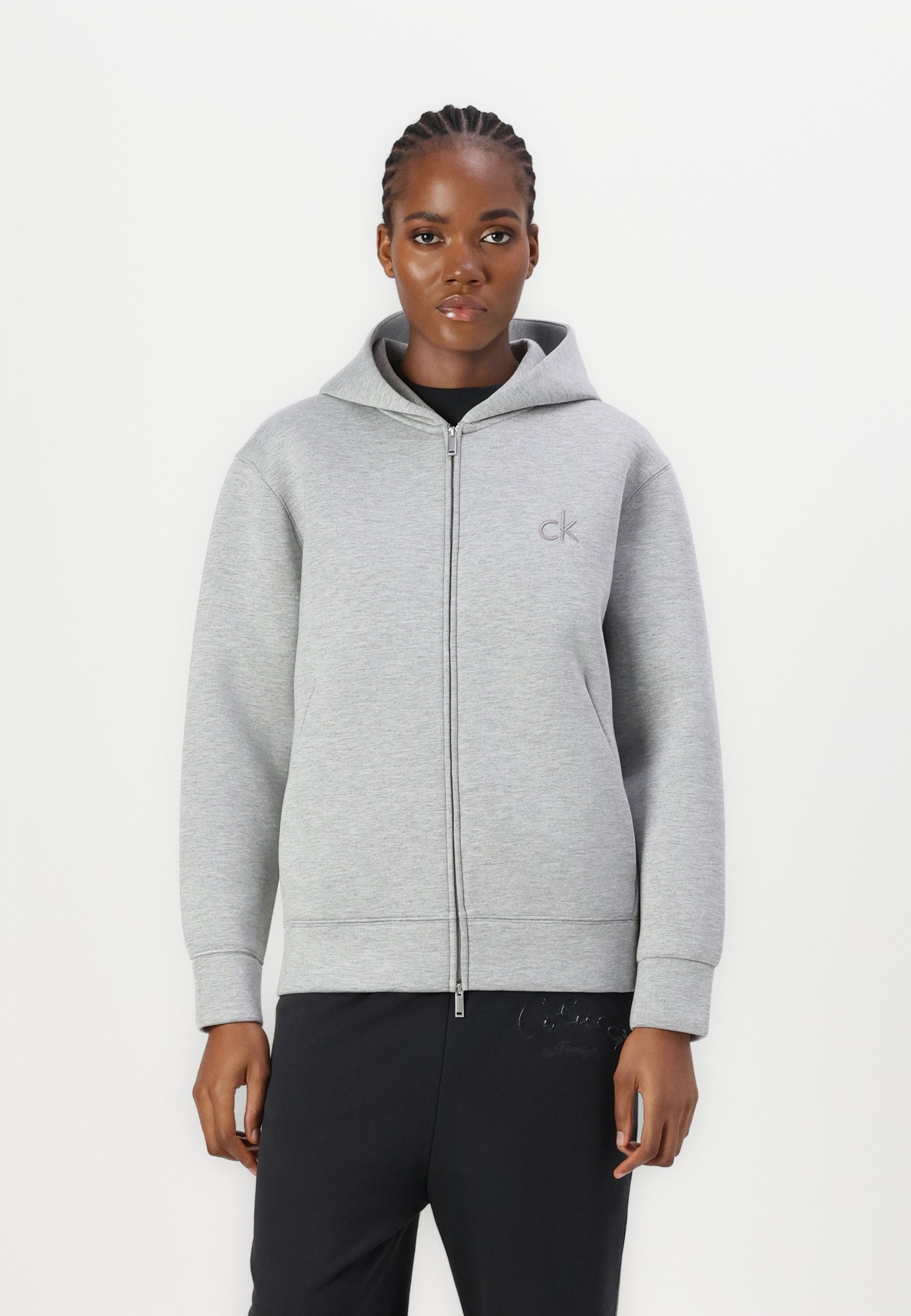 Grey calvin klein zip hoodie store