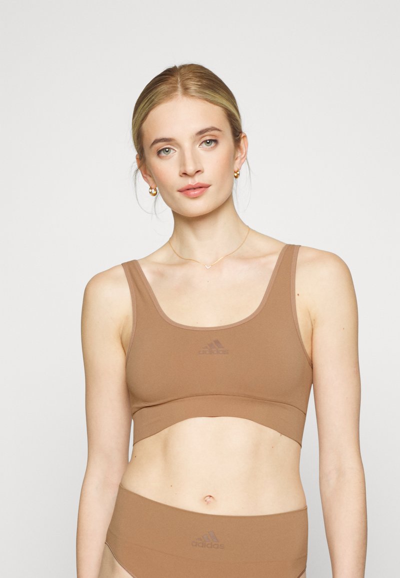 Adidas Sportswear Scooped Bralette Removable Cookies Bustier Beaver