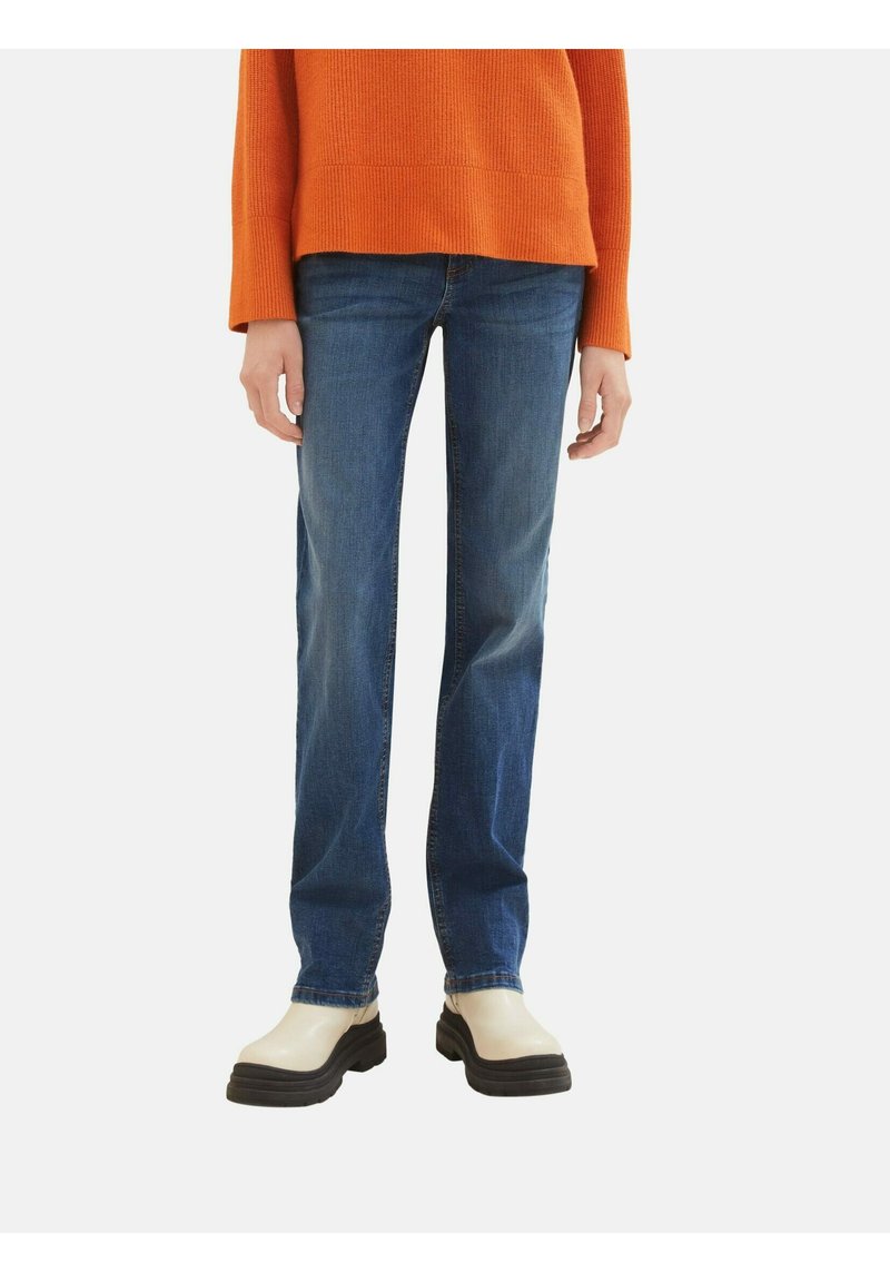 TOM TAILOR ALEXA STRAIGHT - Jeans Straight Leg - mid stone bright blue ...