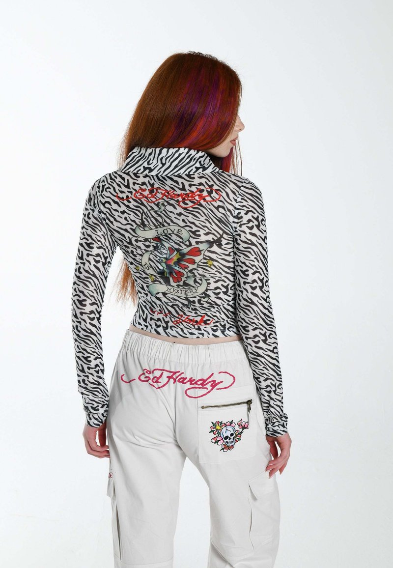 Ed Hardy LOVE-IS-MYSTERY - Paitapusero - zebra print/musta - Zalando.fi