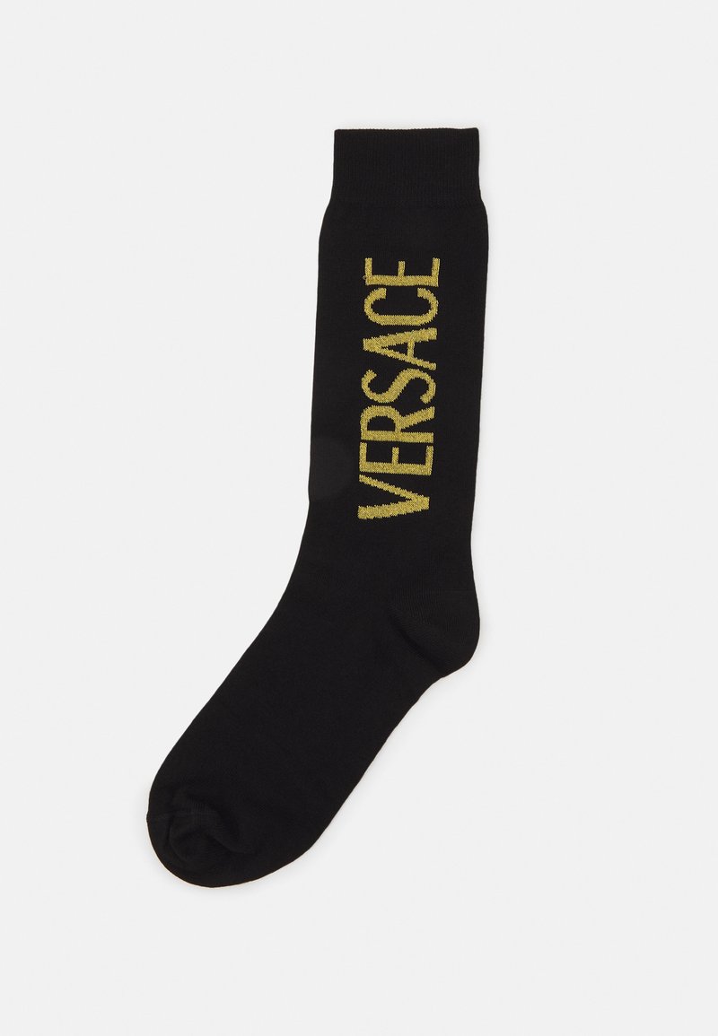 Versace ATHLETIC SOCKS LOGO - Socks - black/gold/black - Zalando.co.uk