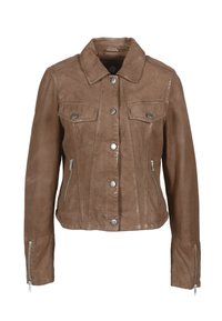 Freaky Nation CALLIE - Leren jas - wakame/taupe - Zalando.be