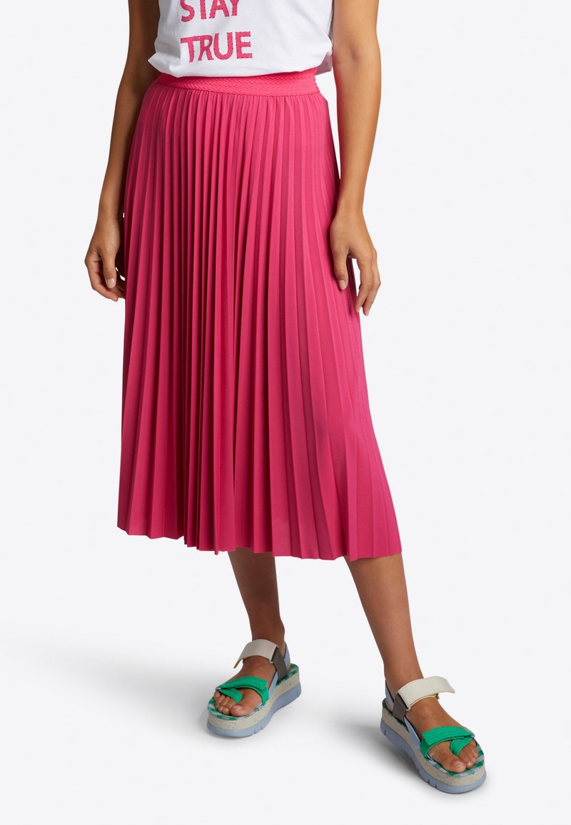 Rich & Royal LEICHTER MIDI-PLISSEE ROCK - A-line skirt - raspberry pink ...