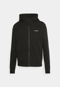 Calvin Klein MICRO LOGO REPREVE HOODIE JACKET - Felpa con zip - black ...
