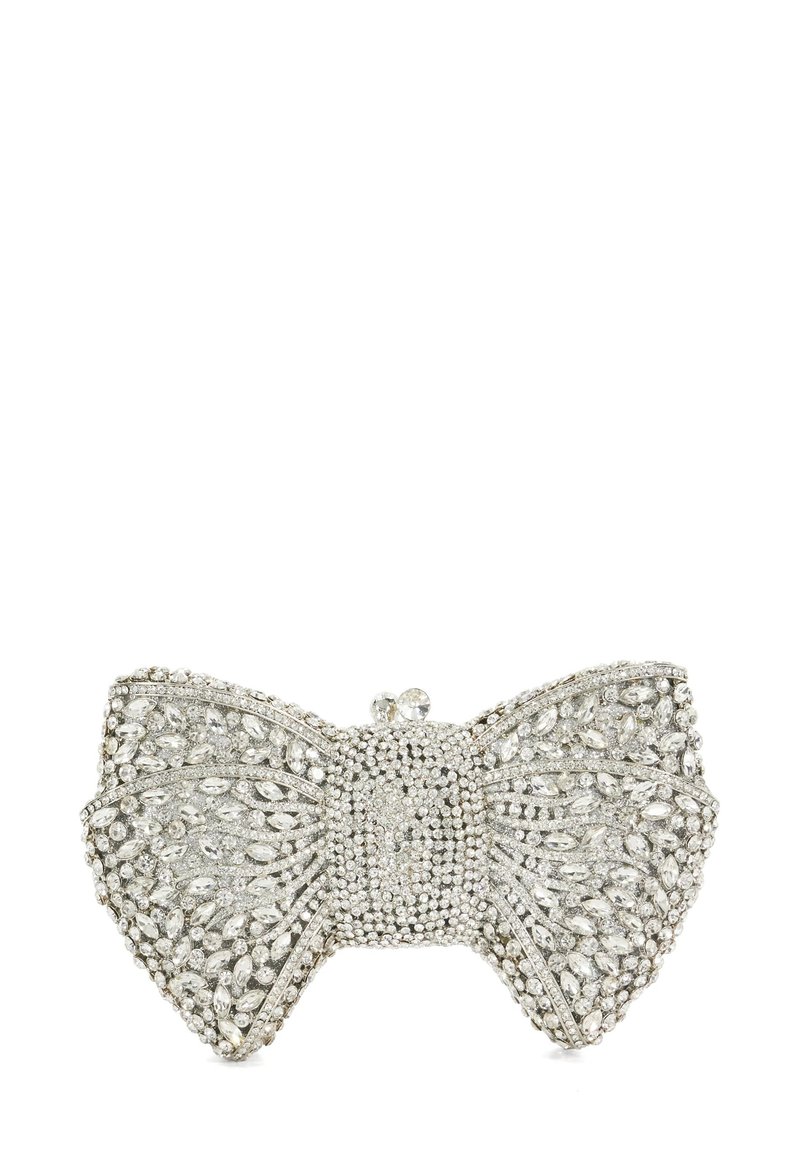 Dune London DUNE ENCHANT EMBELLISHED BOW CLUTCH BAG. - Clutch - silver ...