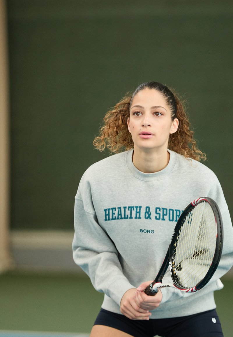 Björn Borg STUDIO OVERSIZED CREW - Sweatshirt - light grey melange ...