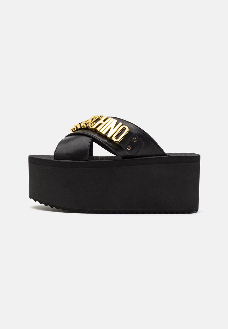 MOSCHINO Pantolette hoch - nero/schwarz - Zalando.at