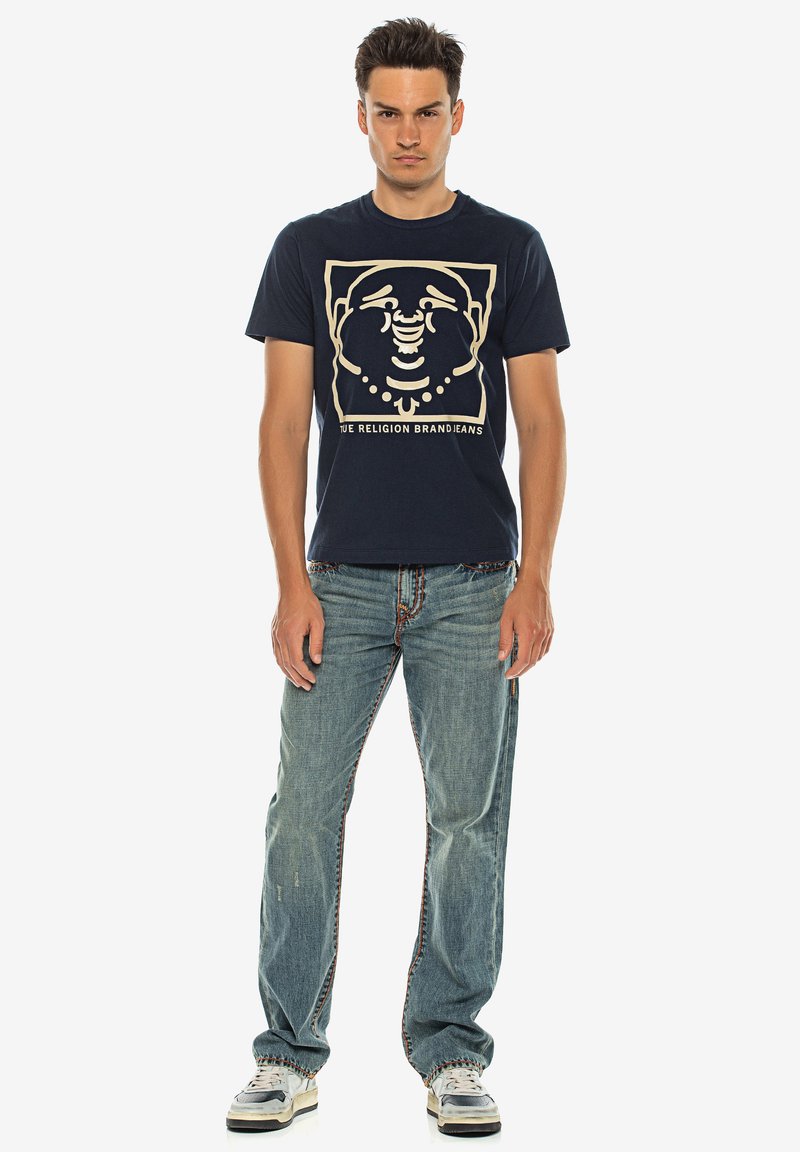 True Religion Print T-shirt - dress blue/blue - Zalando