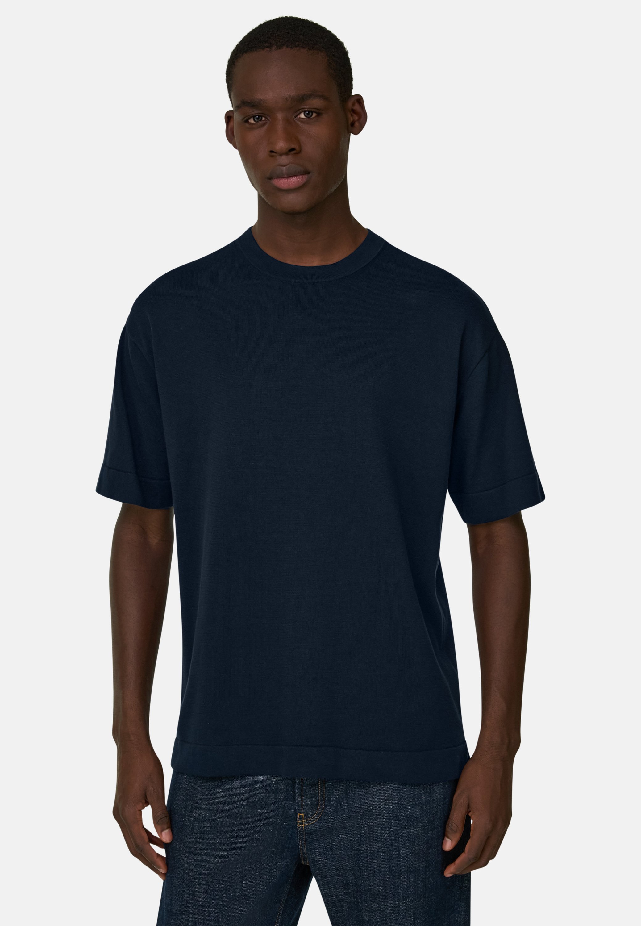 Boggi Milano T-Shirt basic - navy blue/dunkelblau - Zalando.ch