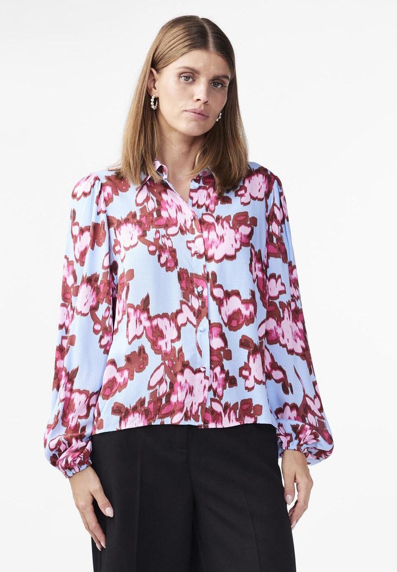 YAS YASPRISMU - Button-down blouse - clear sky/blue - Zalando.ie