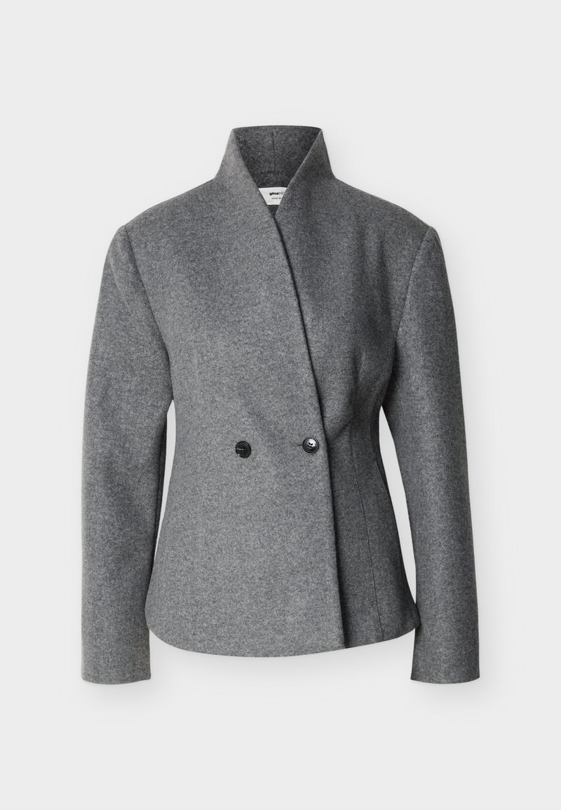 Gina Tricot SHAPED JACKET - Chaqueta fina - grey melange/gris jaspeado ...