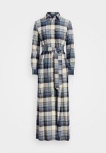 Polo Ralph Lauren LONG SLEEVE DAY DRESS - Blousejurk - cream/navy/blue/blauw - Zalando.be