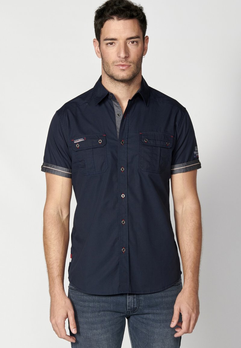 Koroshi SHORT SLEEVE - Camicia - navy/blu scuro - Zalando.it