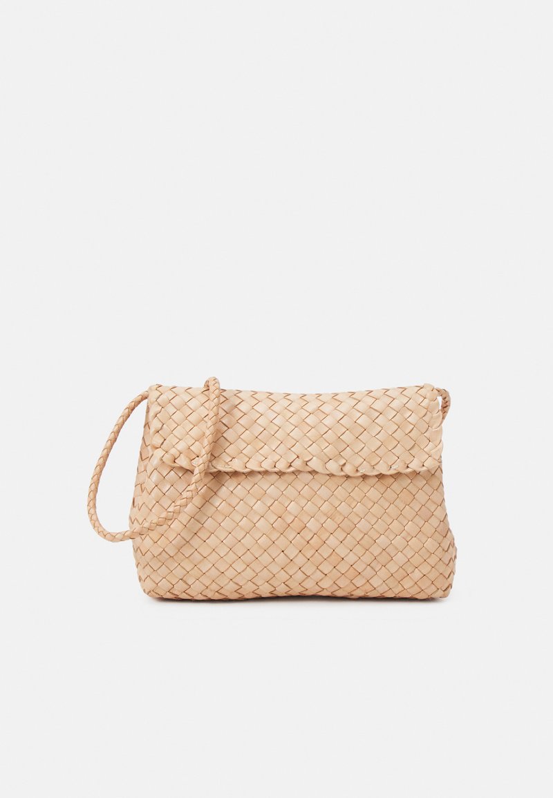 Loeffler Randall WOVEN SHOULDER BAG WITH FLAP - Cross body bag - desert ...