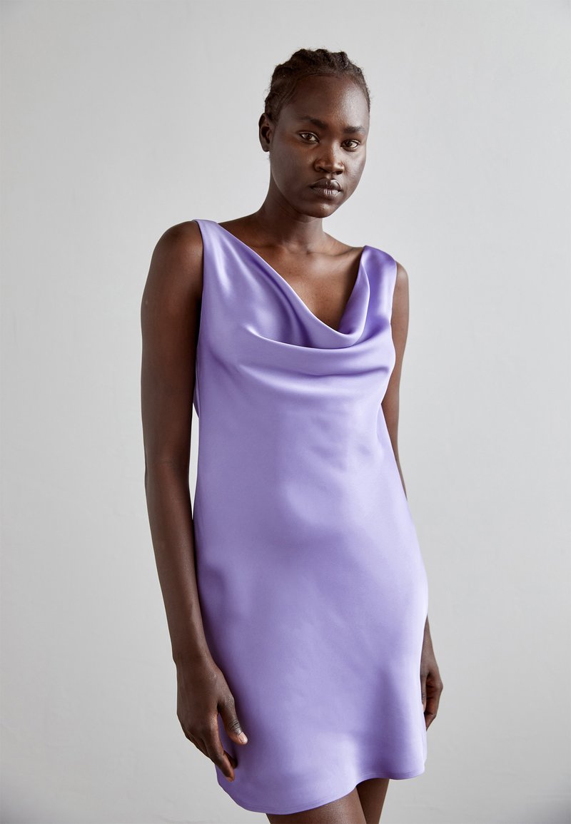 Norma Kamali DEEP DRAPE NECK MINI DRESS - Cocktailkleid/festliches ...