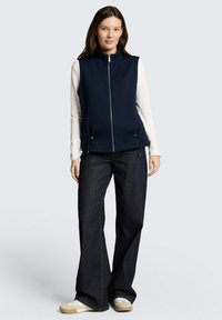 TOM TAILOR MIT STEHKRAGEN - Waistcoat - sky captain blue/dark blue ...