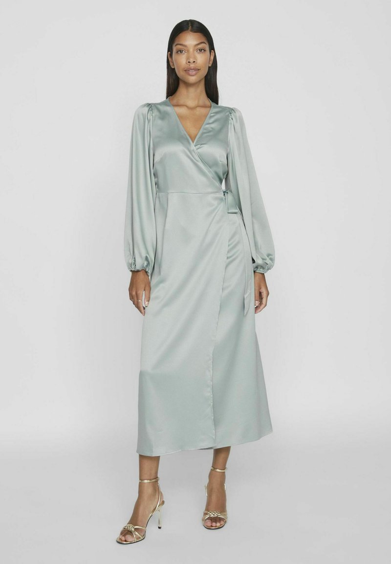 VILA WICKEL LANGÄRMELIGES - Cocktailkleid/festliches Kleid - green ...