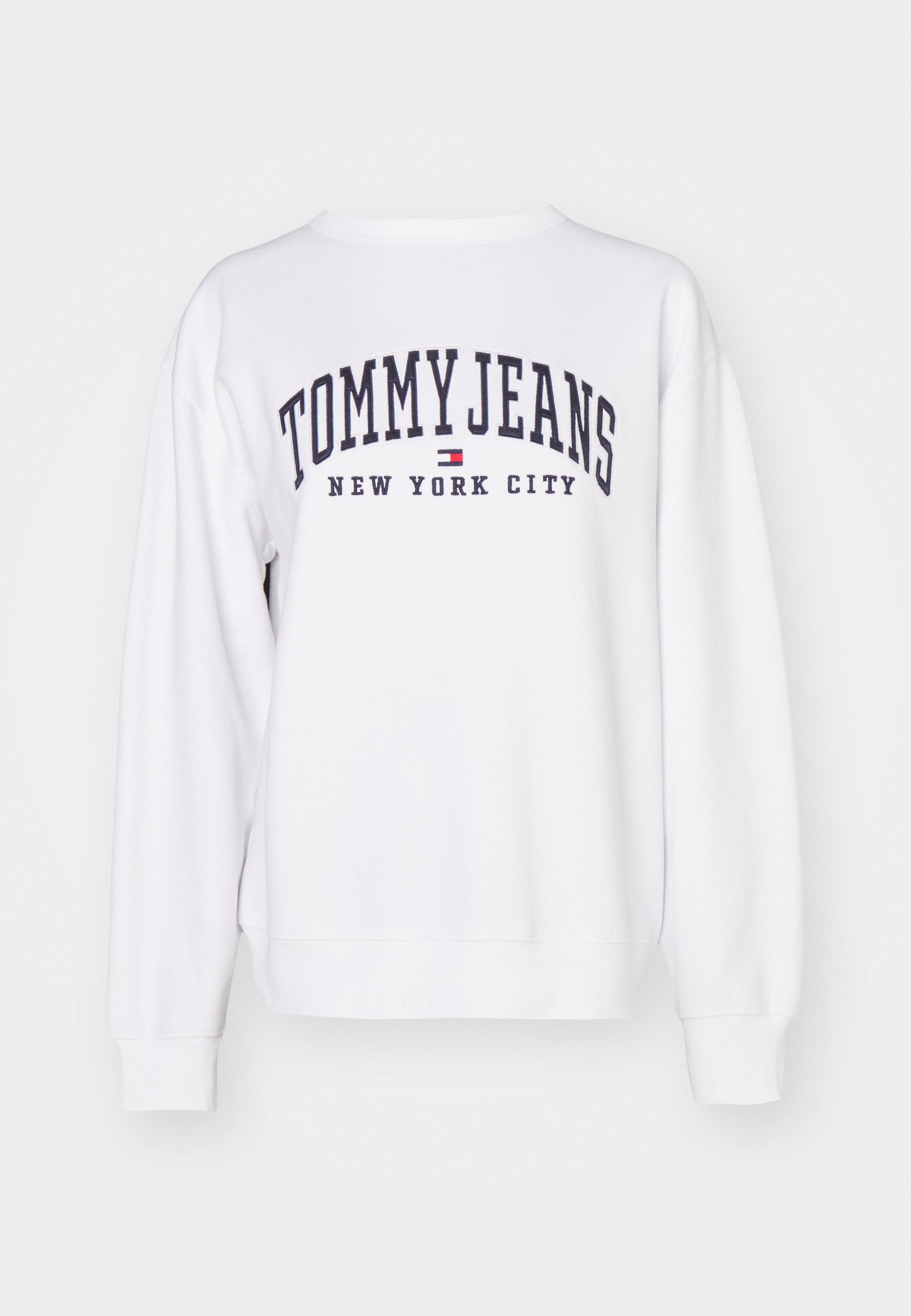 Tommy Jeans VARSITY CREW Sweatshirt white weiB Zalando