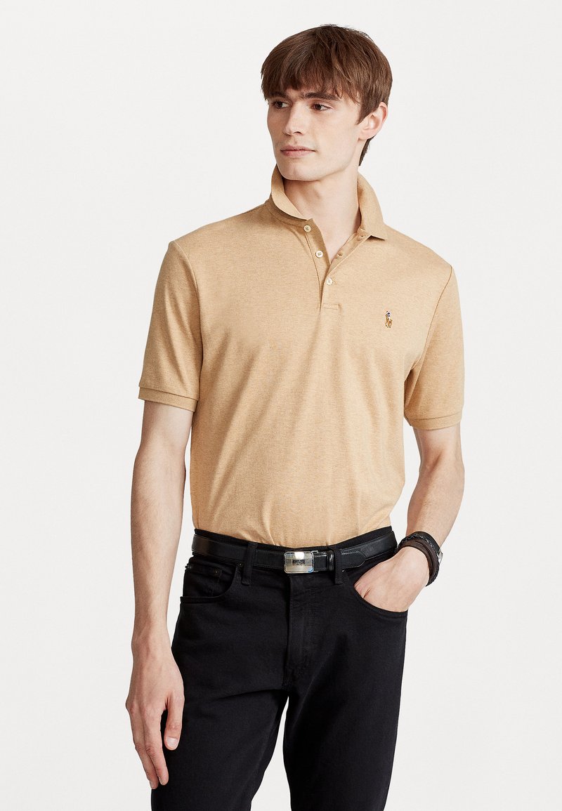 Polo Ralph Lauren CUSTOM SLIM FIT SOFT COTTON POLO SHIRT - Poloshirt - classic camel heather ...