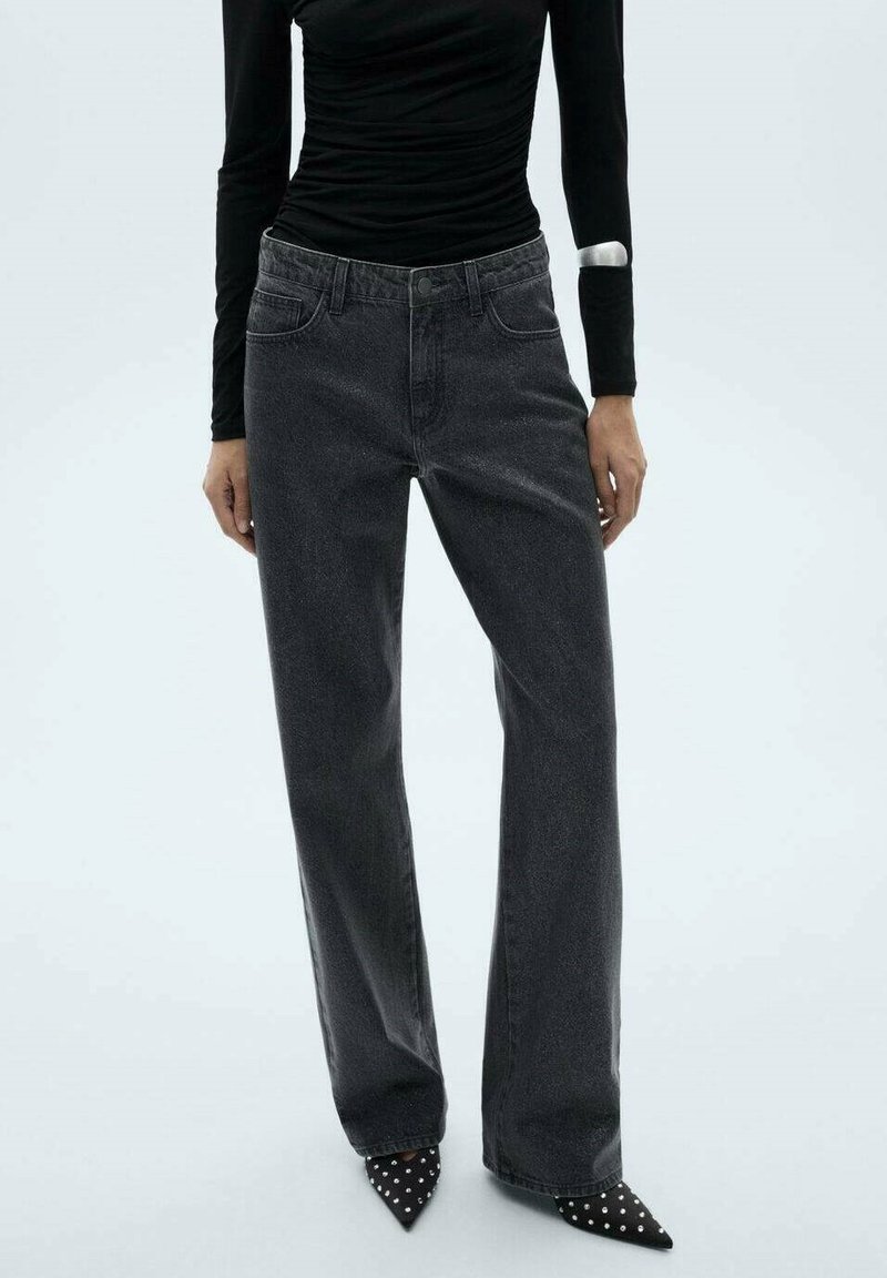 Mango Straight leg jeans - black denim - Zalando.ie