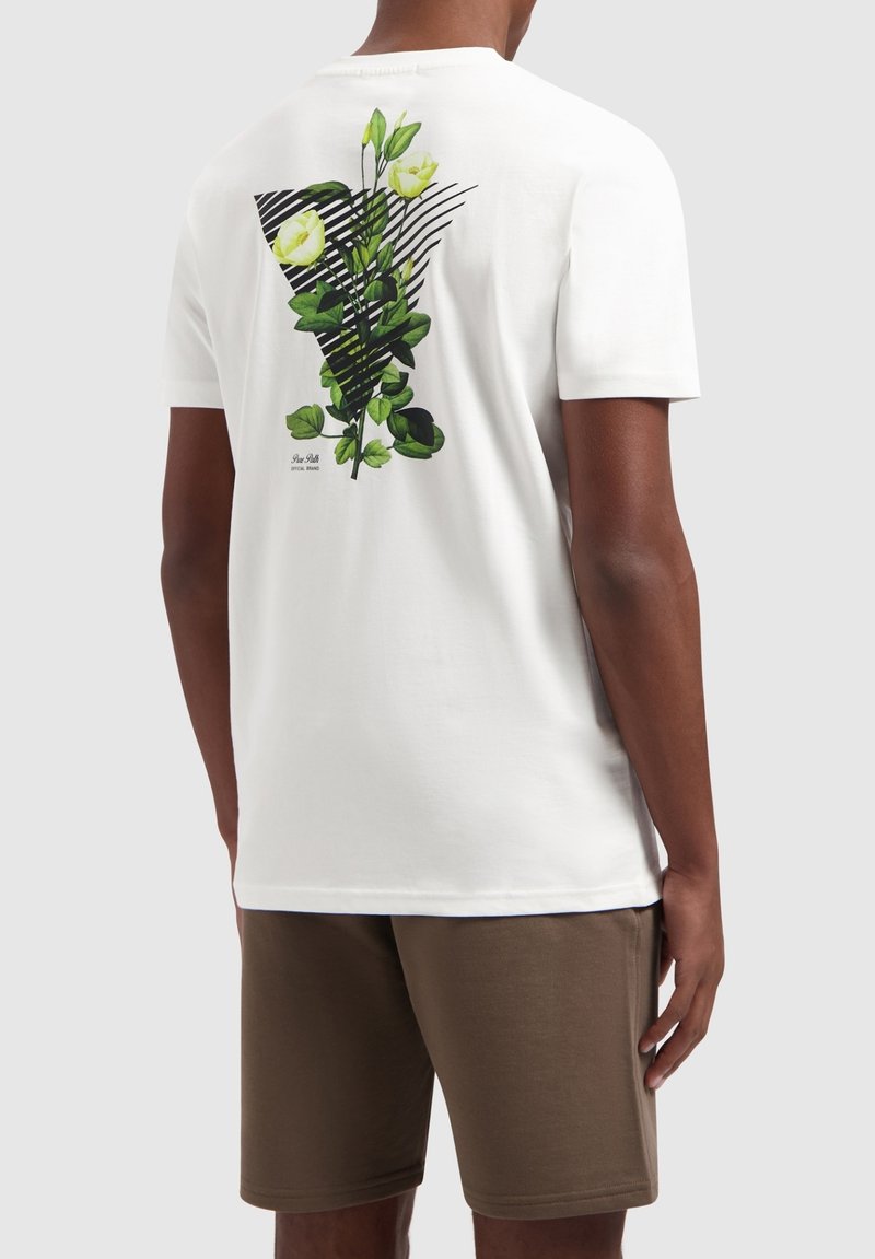 Pure Path REGULAR FIT CREWNECK - T-shirt print - off white/crème ...