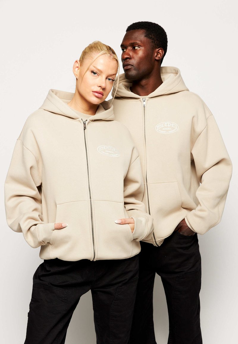 Multiply Apparel OVERSIZE THE BAY - Zip-up sweatshirt - feather grey ...