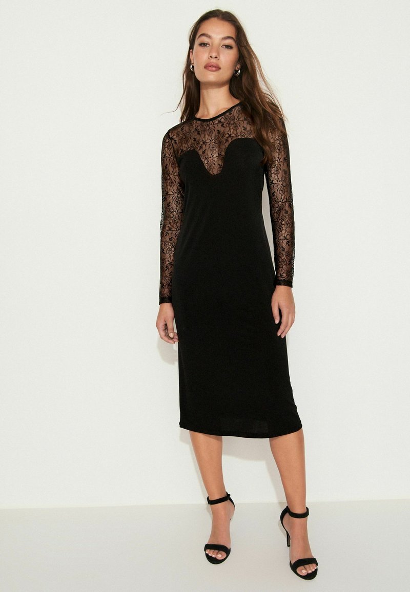 Next LONG SLEEVE DETAIL - Cocktail dress / Party dress - black - Zalando.de
