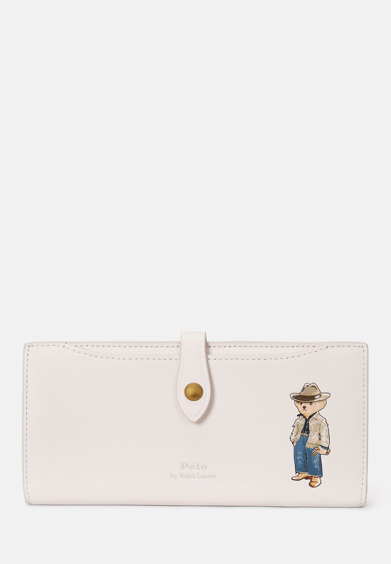Polo Ralph Lauren POLO BEAR LEATHER SNAP WALLET - Portofel - ivory/alb ...