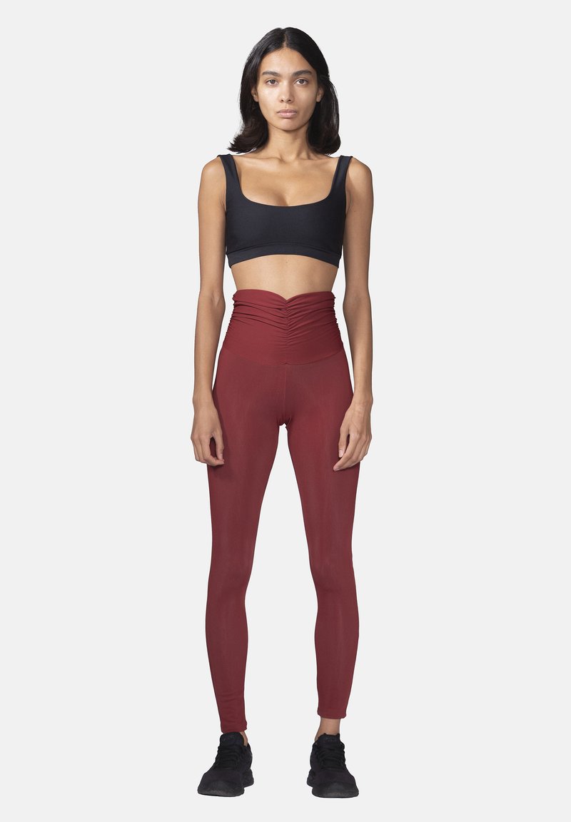 Flavia Valentini THERMAL - Leggings - Hosen - dark red/cognac - Zalando.de