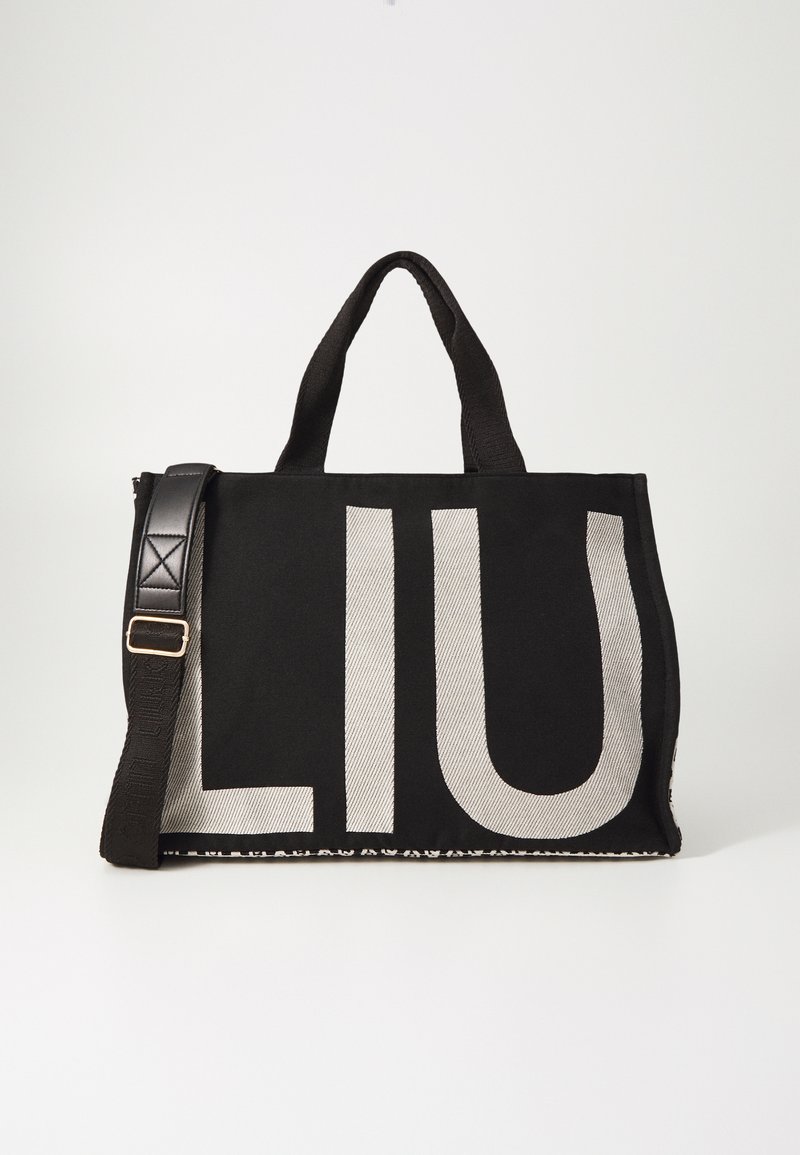 LIU JO TOTE MONOGRAM - Tote bag - black - Zalando.co.uk