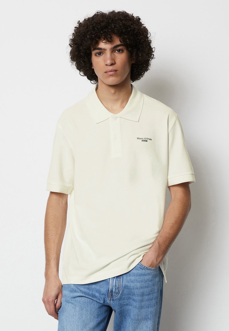 Marc O'Polo DENIM SHORT SLEEVE REGULAR FIT - Poloshirt - egg white ...