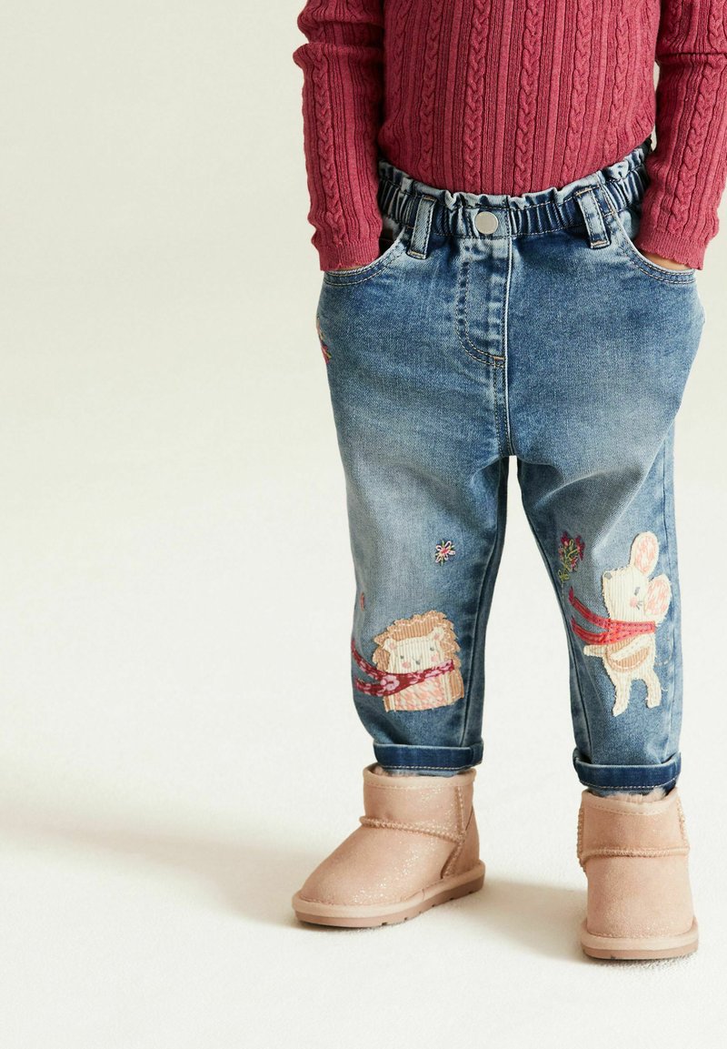 Next BEAR CHARACTER MOM STANDARD - Jeans Straight Leg - blue denim/blau ...