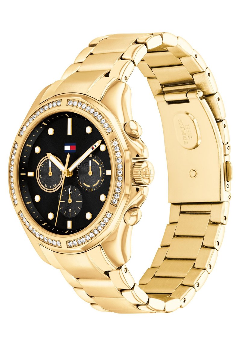 Tommy Hilfiger SPORT - Chronograph watch - gold/gold/schwarz/gold/gold ...