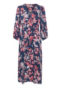 Culture PIA - Freizeitkleid - blue flower foil/dunkelblau - Zalando.de