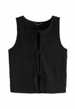 Next TEXTURED TIE UP - Weste - black/schwarz - Zalando.ch