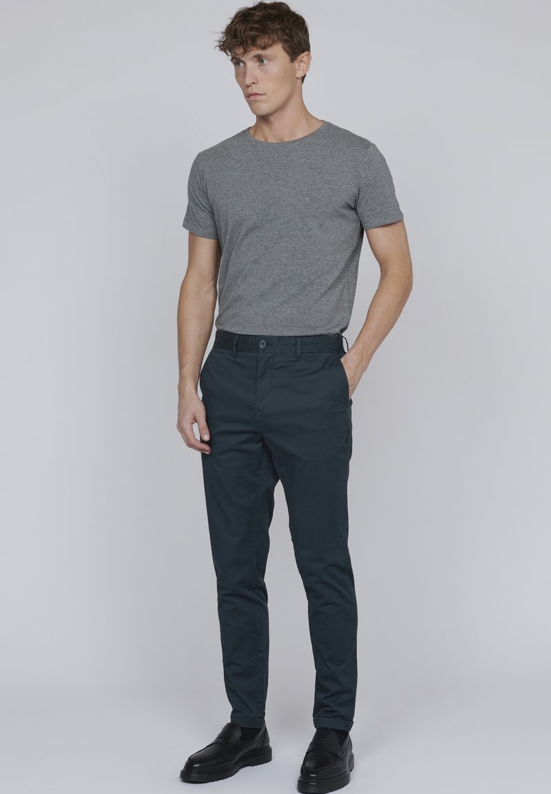 Matinique MALIAM - Chino - dark navy/dunkelblau meliert - Zalando.ch