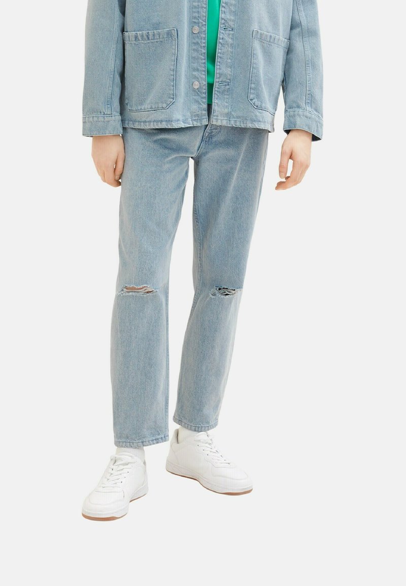 TOM TAILOR DENIM LOOSE FIT - Jeans Straight Leg - destroyed bleached ...