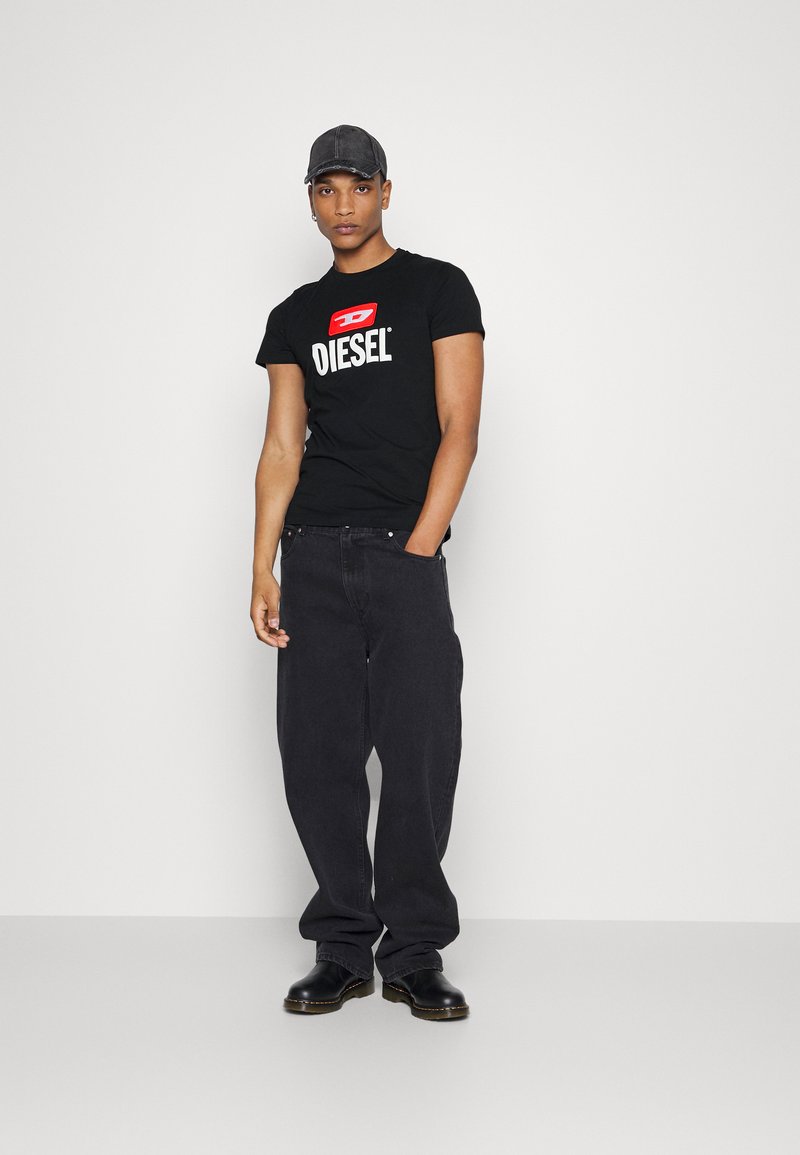 Diesel LOGO DIEGO FIT UNISEX - Camiseta estampada - black/negro - Zalando.es