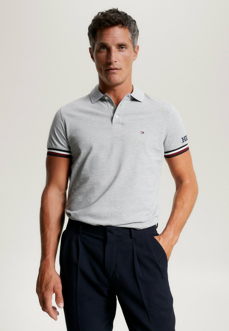 Tommy Hilfiger MONOTYPE - Polo - light grey heather/gris clair - ZALANDO