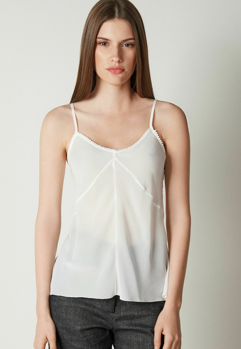 Falconeri MIT TRÄGER AUS - Débardeur - white/blanc - ZALANDO.BE