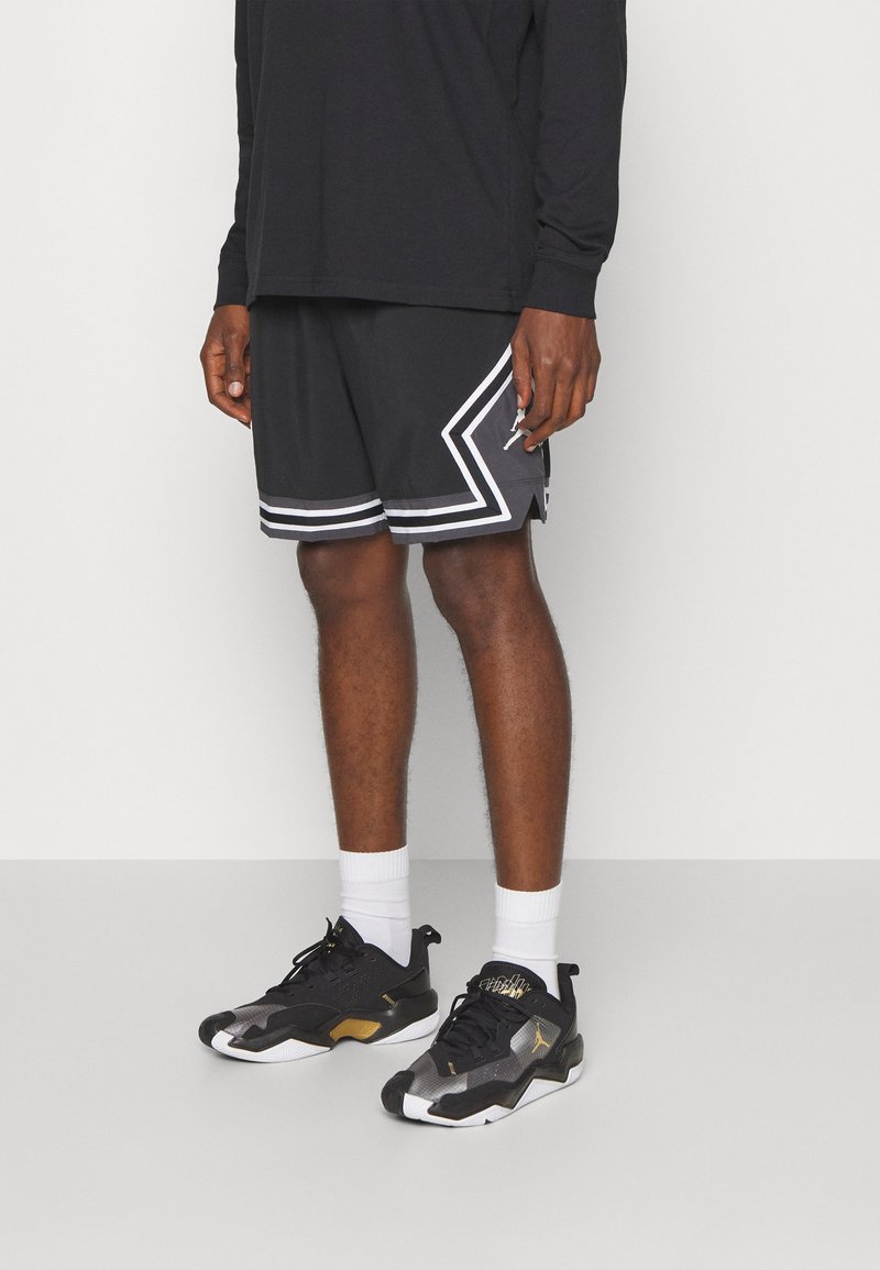 Jordan SPORT WOVEN DIAMOND SHORT - Sports shorts - black/white/dark ...