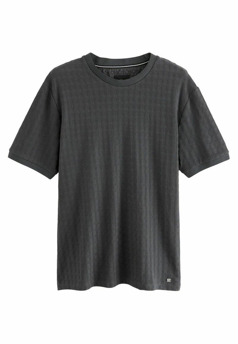 Next TEXTURE - REGULAR FIT - T-Shirt basic - charcoal grey/grau ...