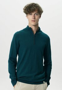 Sissy-Boy MIT REISSVERSCHLUSS - Strickpullover - dunkelgrün - Zalando.de
