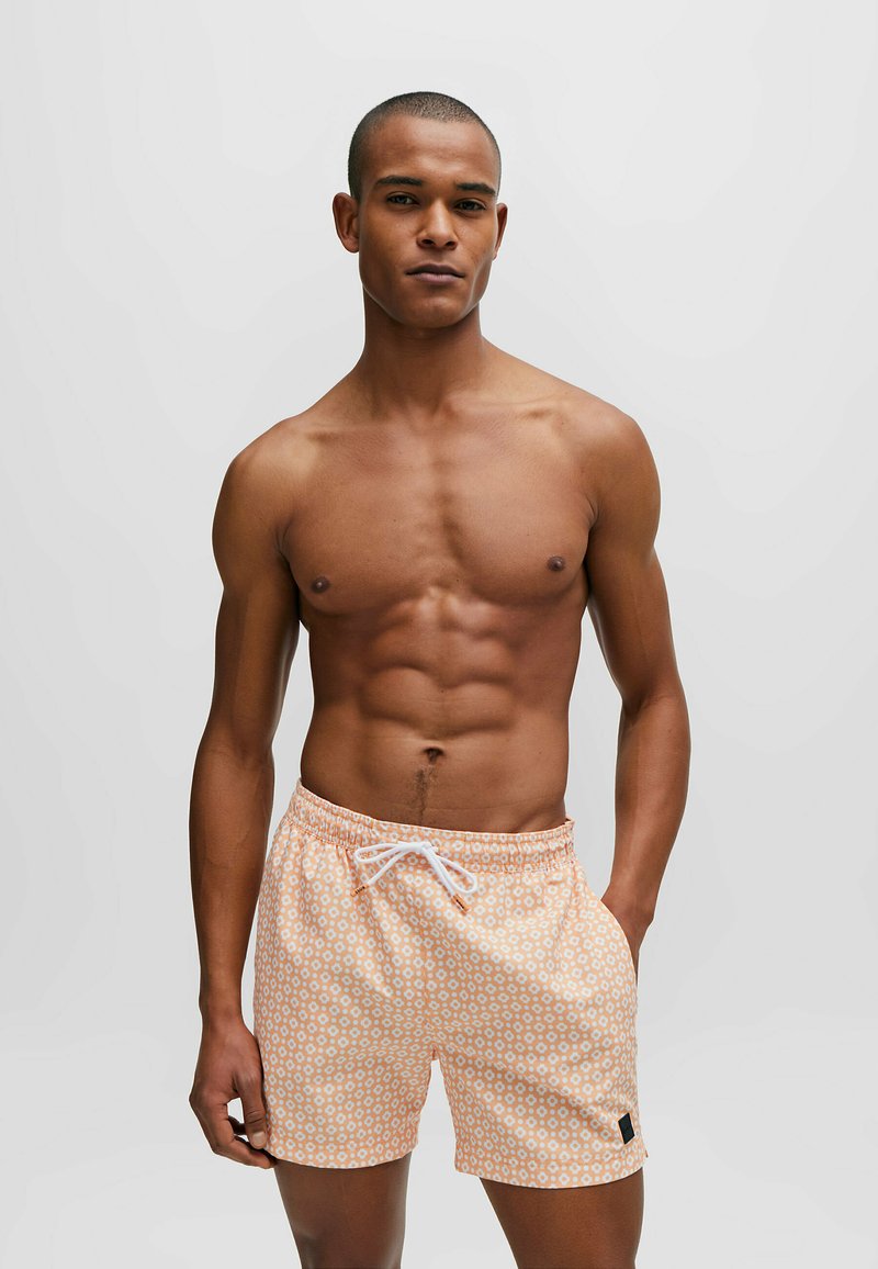 BOSS VIBE - Shorts da mare - orange three/arancione screziato - Zalando.it