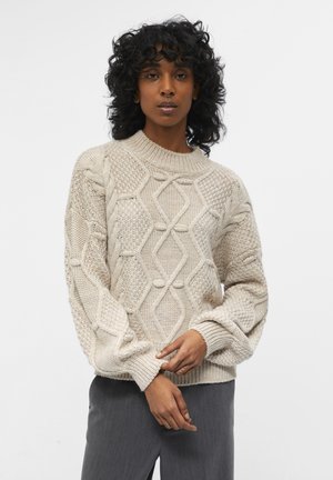 Desires DEKAMELIA KNIT PULLOVER - Strickpullover - cobbelstone striped ...