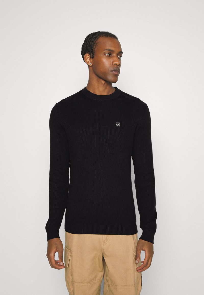 Calvin Klein Jeans Embro Badge Pullover Ck Black Noir Zalando Ch