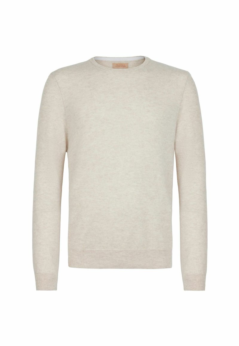 Falconeri ULTRASOFT ROUND NECK - Strickpullover - stone/stein - Zalando