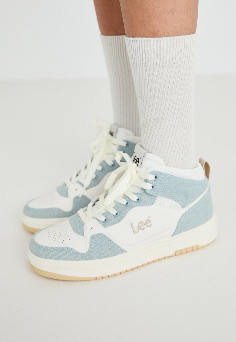 Lee HALLY WOMEN MID - Sneakers hoog - off white/blue denim/crème ...