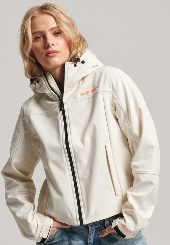 Superdry CODE TREKKER HOODED - Outdoor jacket - rice white/off-white ...