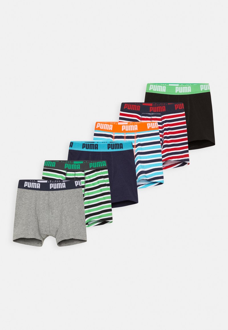Puma BOYS BASIC BOXER PRINTED STRIPE 6 PACK - Briefs - blue/green/red ...